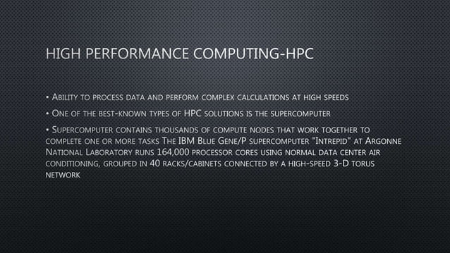 High Performance Computing(HPC) | PPT