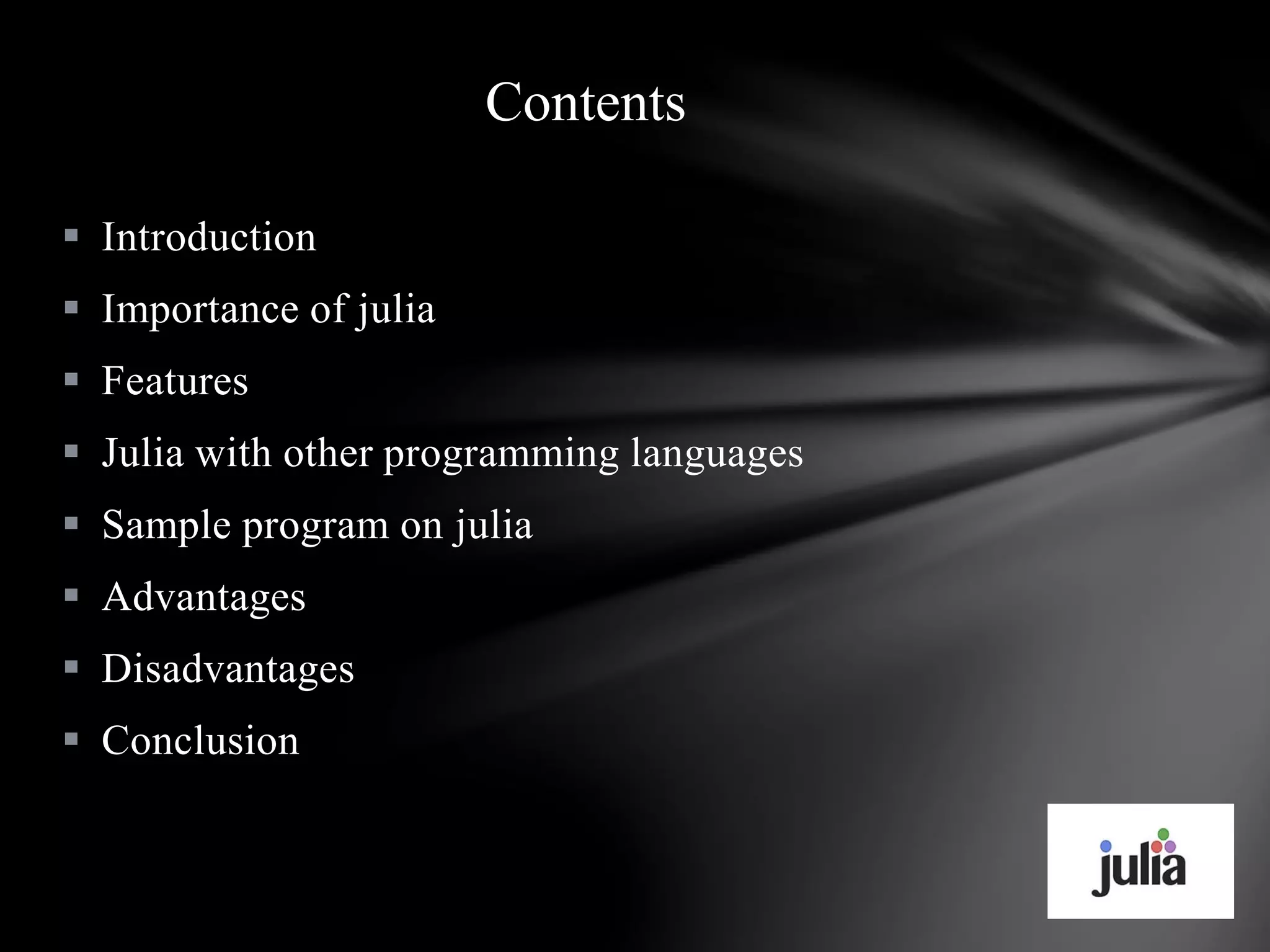 High Performance Computing Languagejulia Pptx Programming Languages Computing