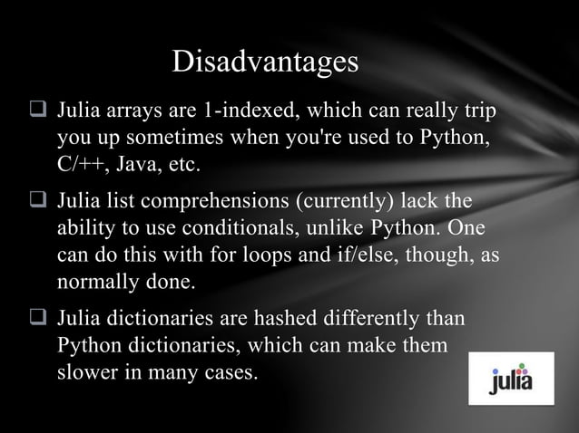 High performance computing language,julia | PPT