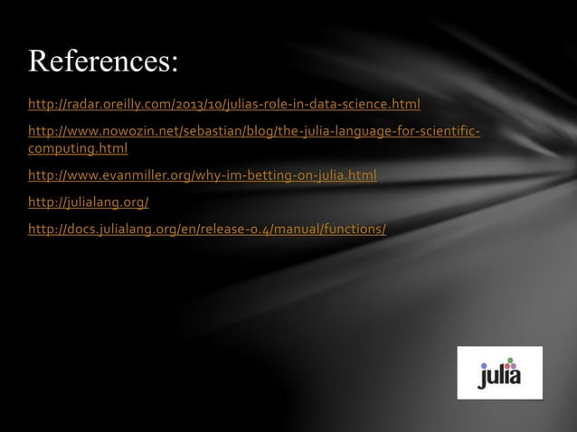 High performance computing language,julia | PPT