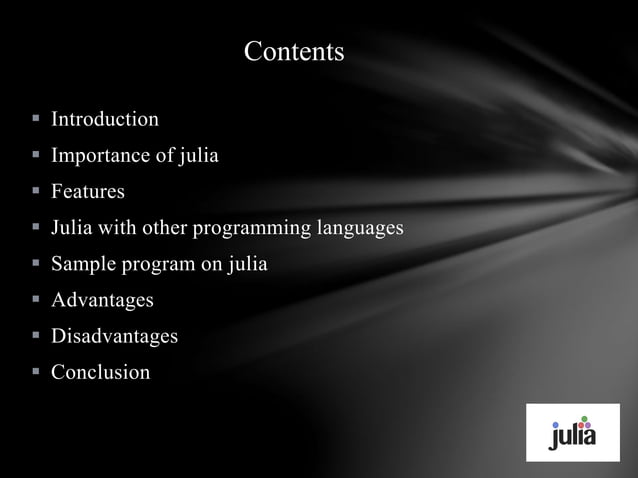 High performance computing language,julia | PPT