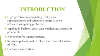 High performance computing with accelarators | PPTX