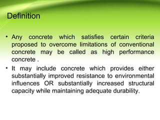 Highperformanceconcrete 140405010009-phpapp02 | PPT