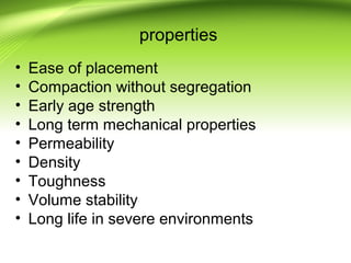 High performance concrete; types and uses | PPT