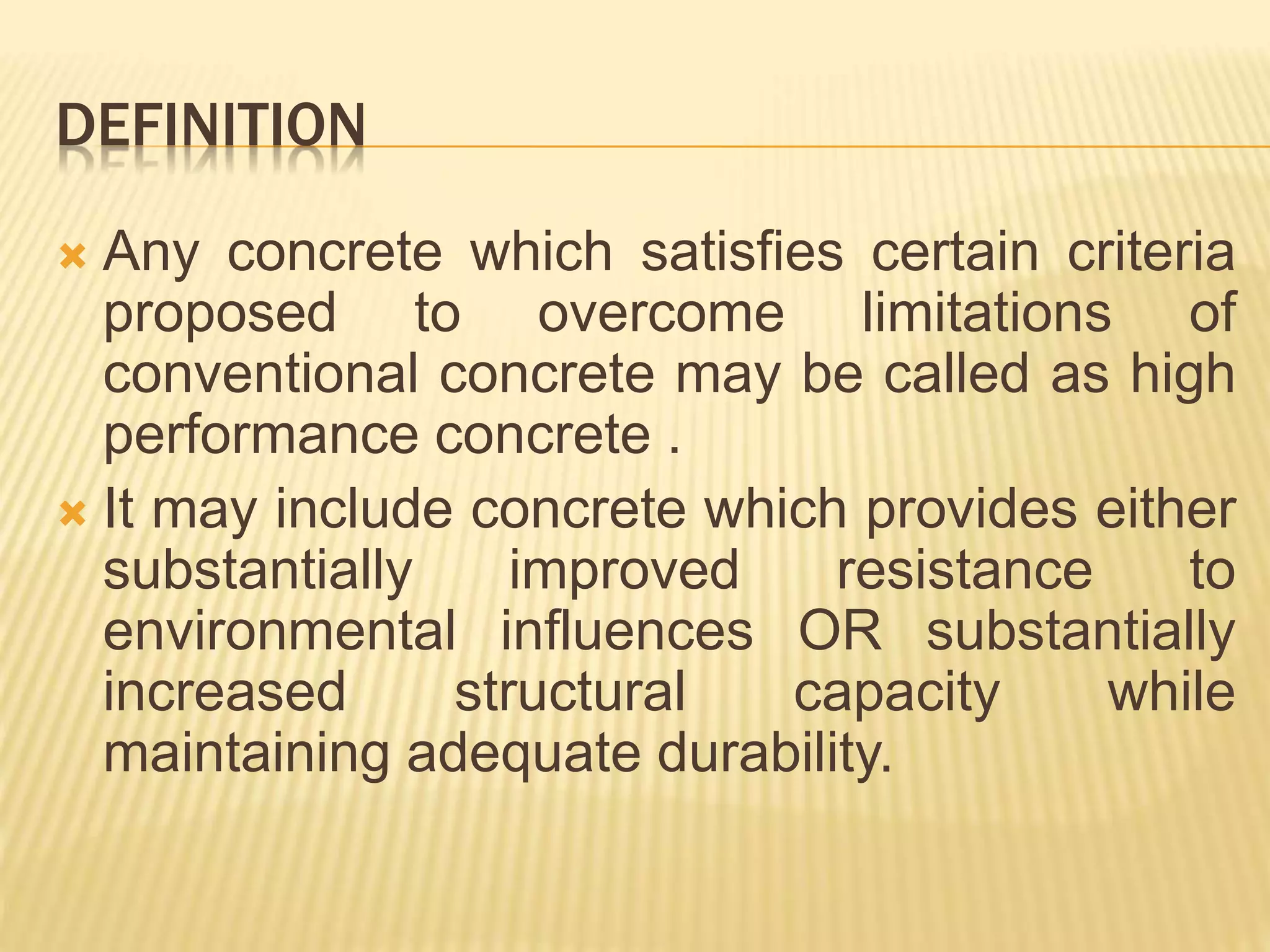 High performance concrete | PPTX