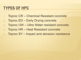 High performance concrete | PPTX