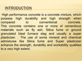 High performance concrete | PPTX
