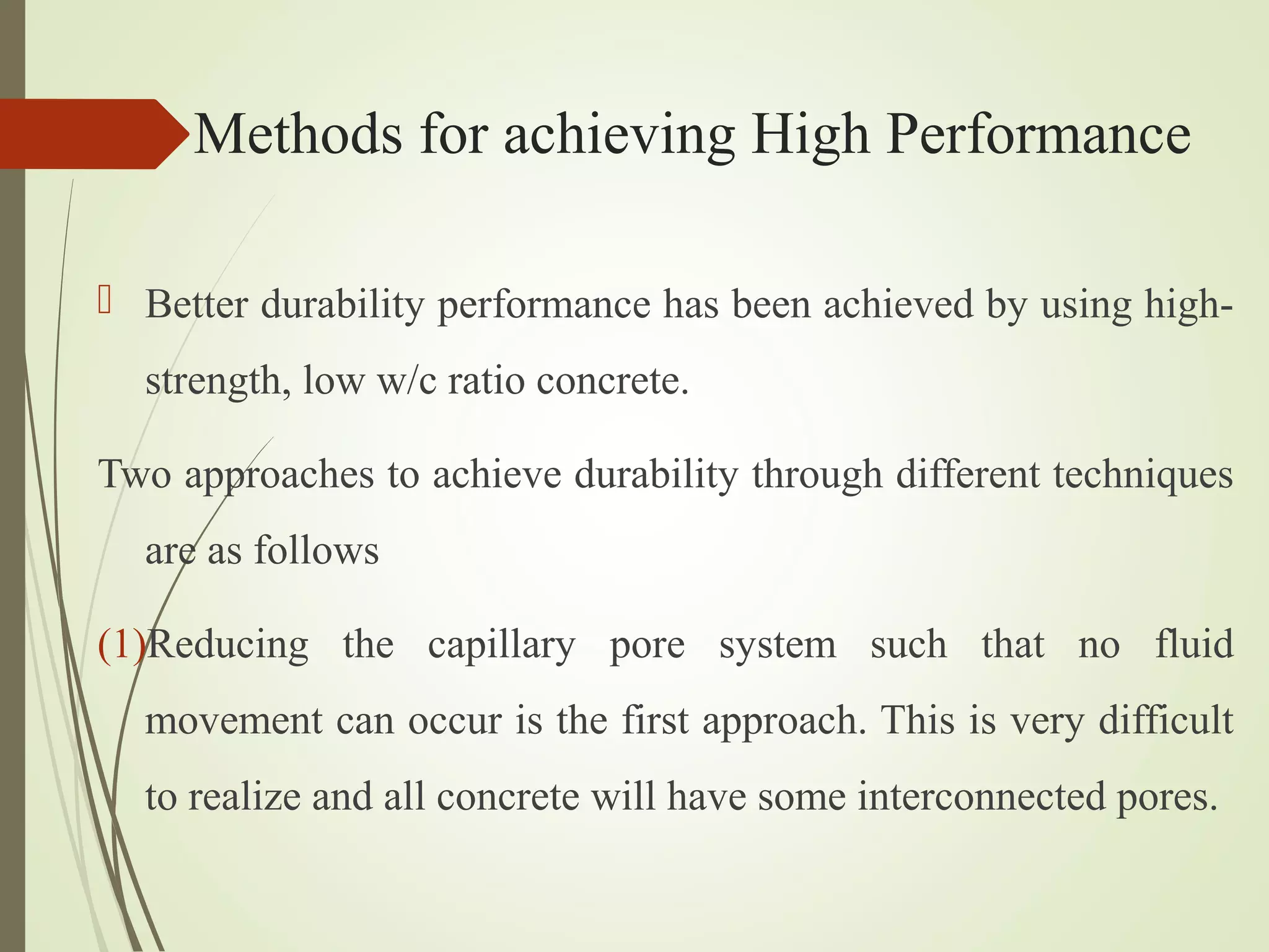 High performance concrete ppt | PPT