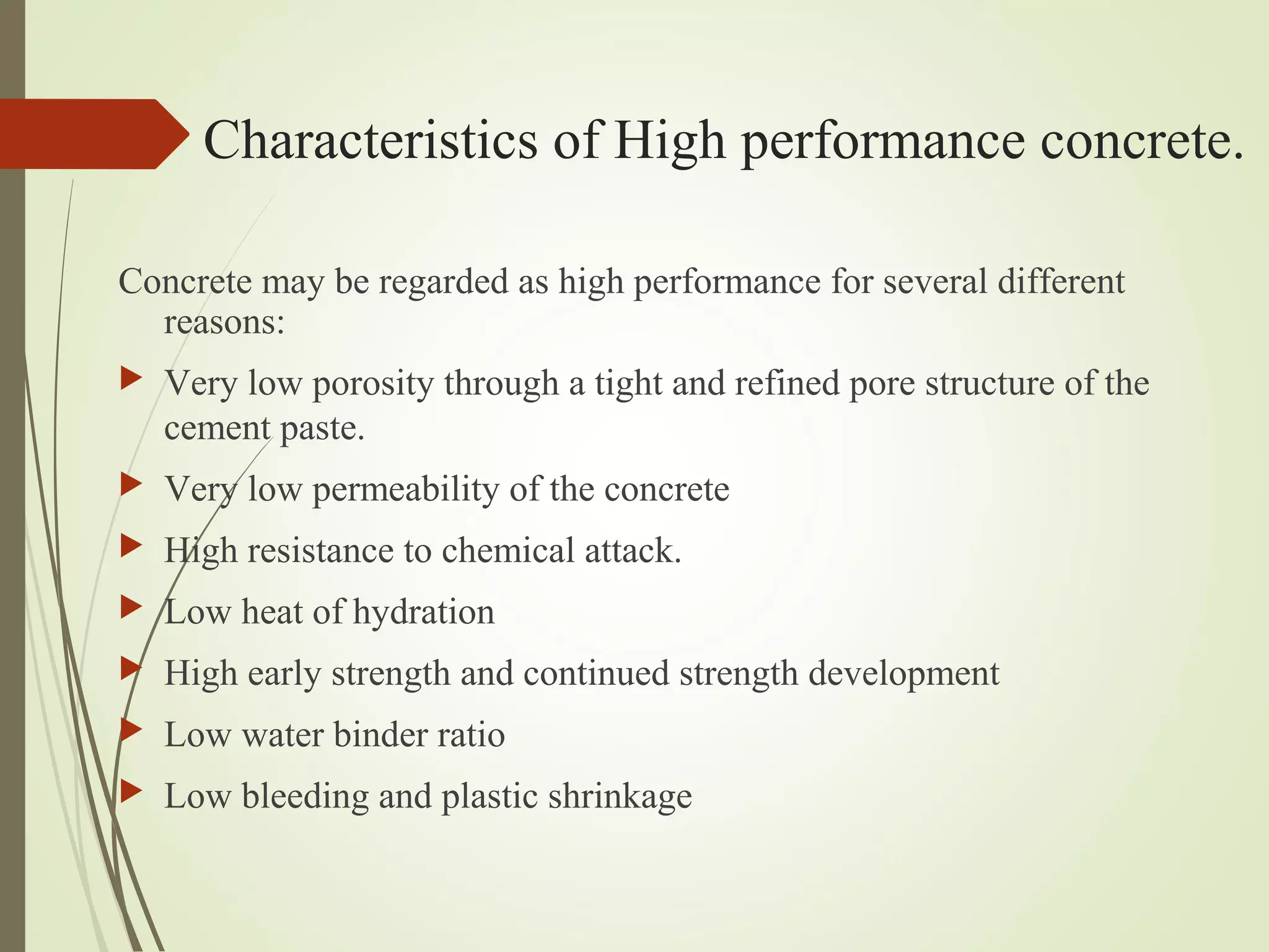 High performance concrete ppt | PPT