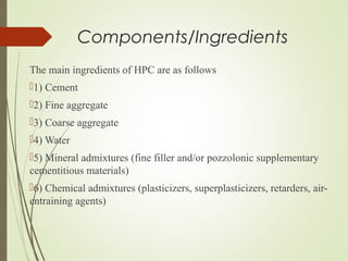 High performance concrete ppt | PPT