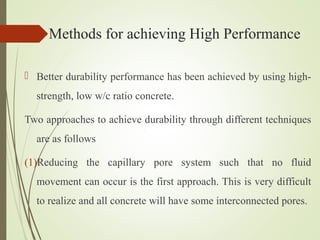 High performance concrete ppt | PPT