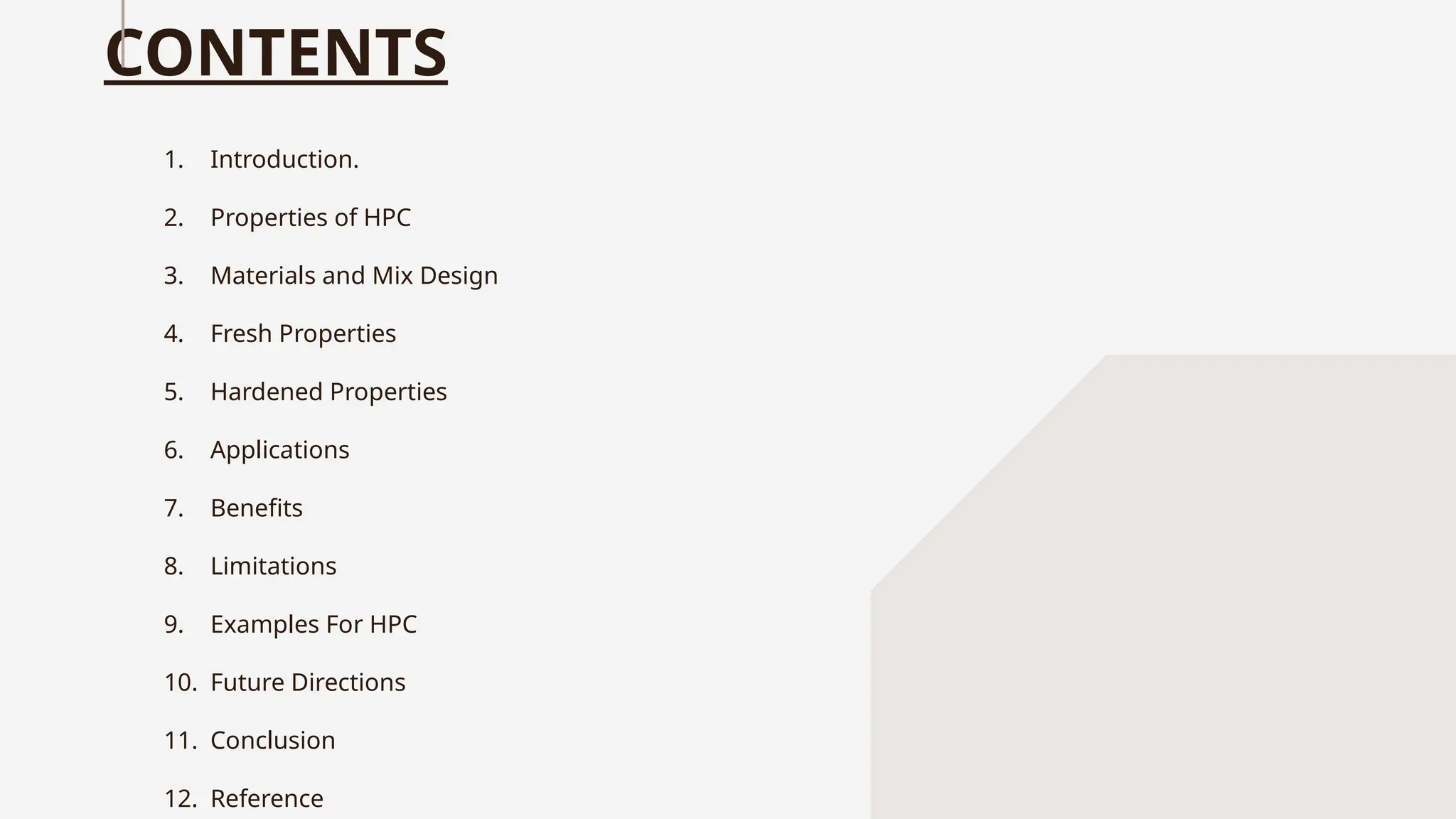 HIgh Performance Concrete (HPC) Civil Engineering | PPT