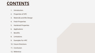 HIgh Performance Concrete (HPC) Civil Engineering | PPT