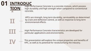 HIgh Performance Concrete (HPC) Civil Engineering | PPT