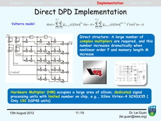 High performance digital predistortion for wideband RF power amplifiers ...