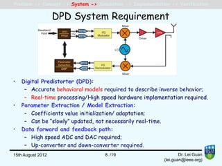 High performance digital predistortion for wideband RF power amplifiers ...