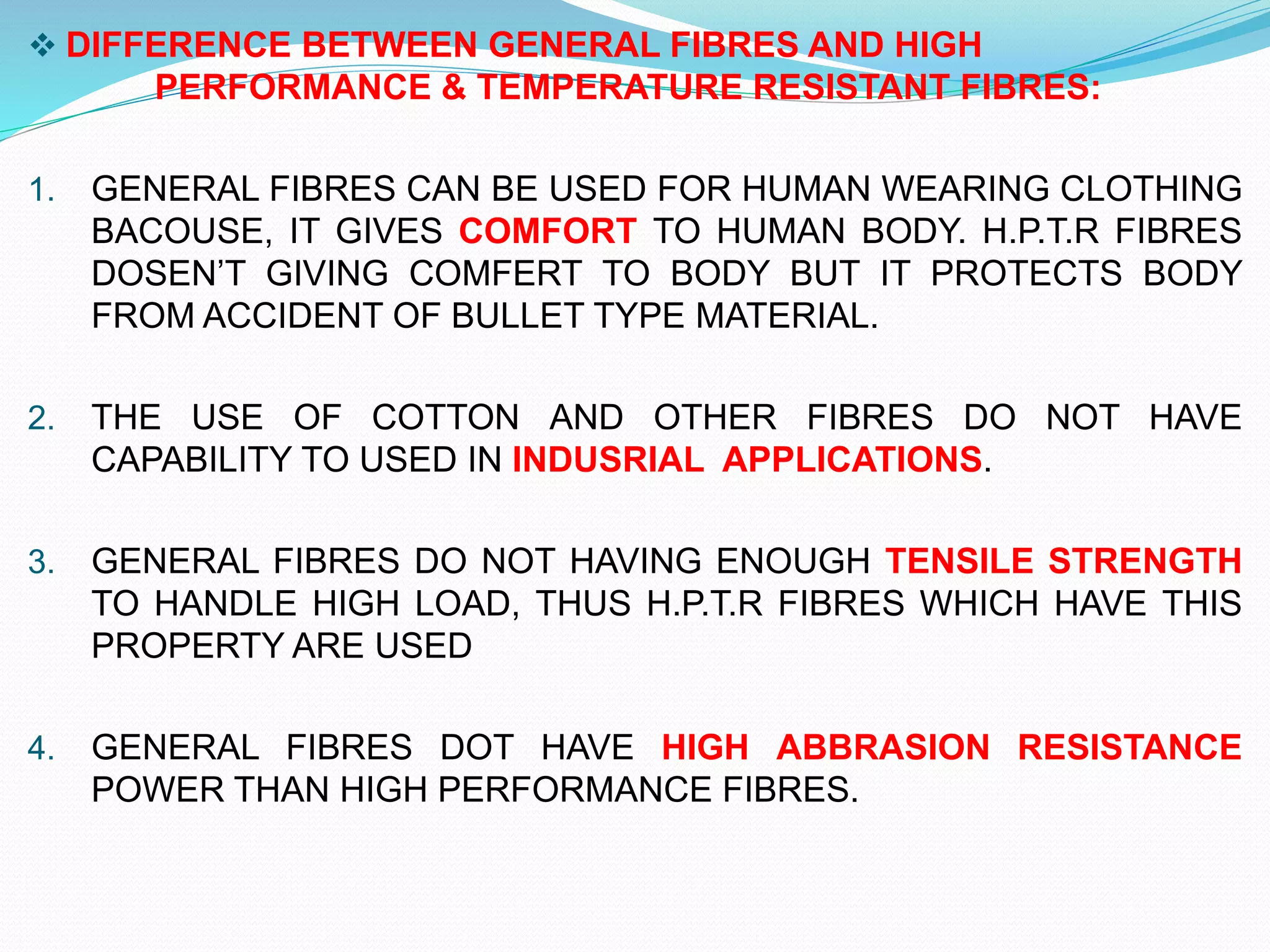 High performance fibers | PPTX