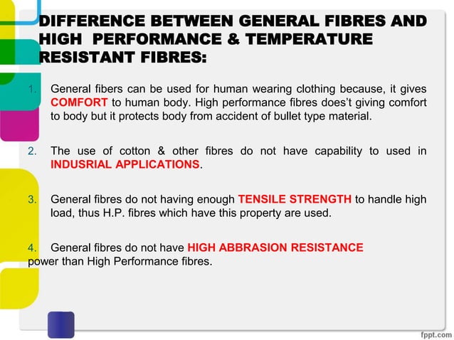 High performance fibre | PPT | Commodities | Economy