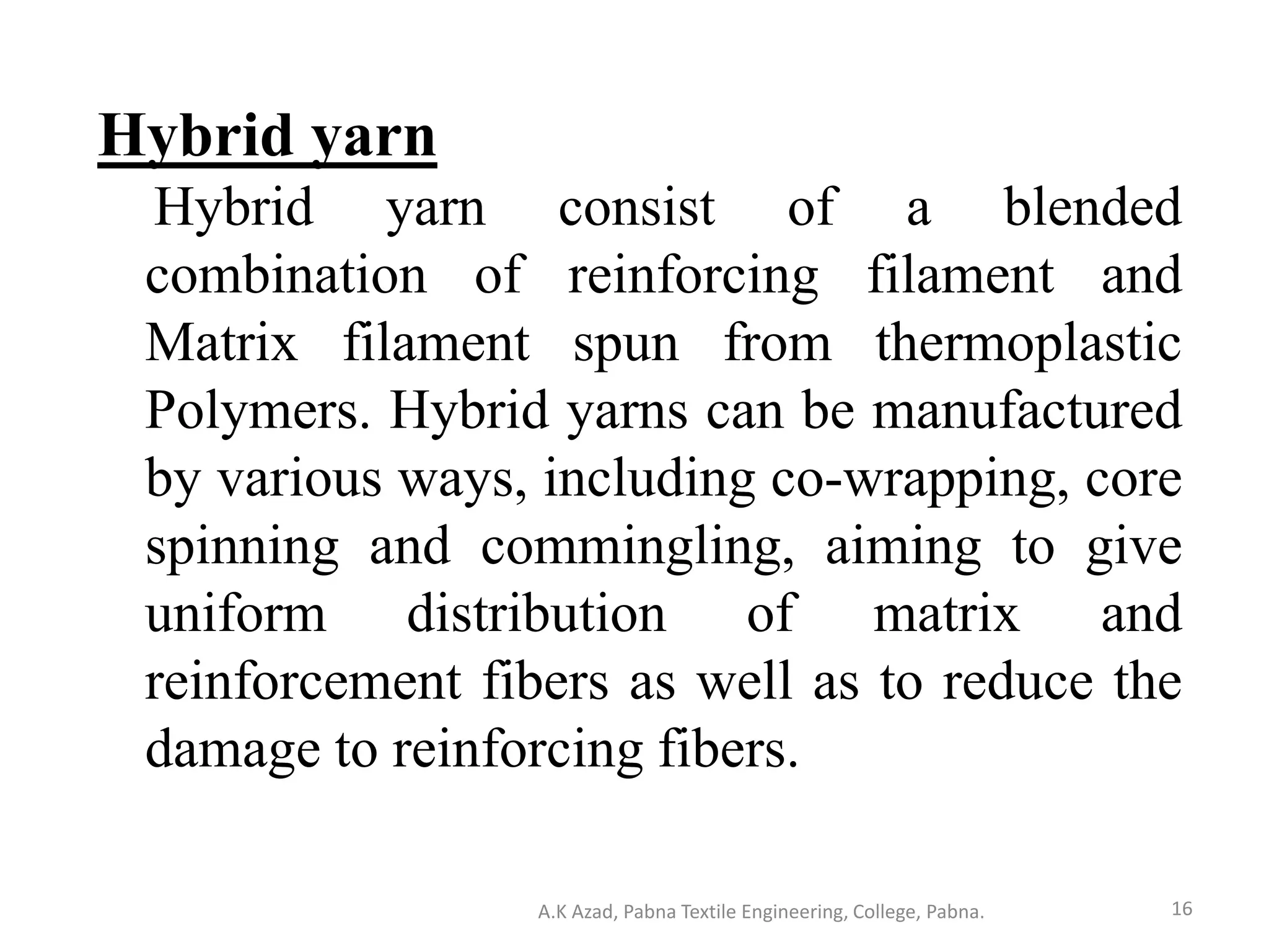 High performance fibres (lecture 4) | PPTX