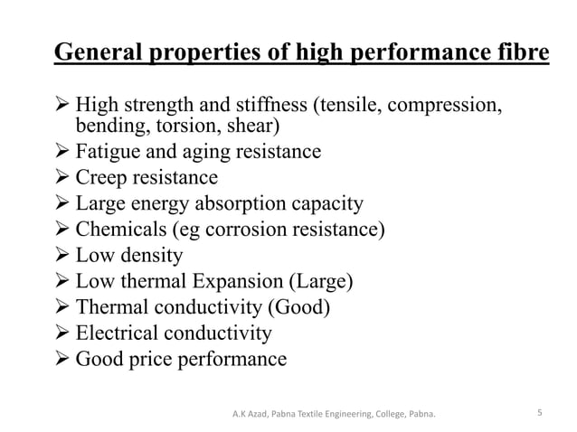 High performance fibres (lecture 4) | PPT
