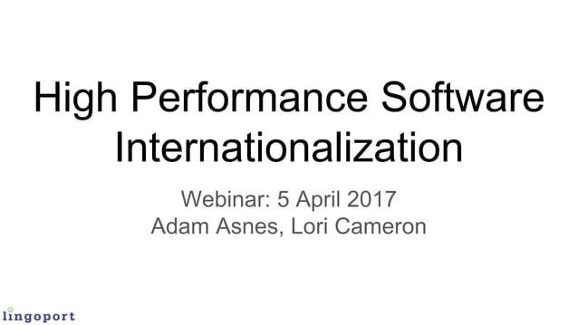 High Performance Software Internationalization | PPT | Free Download