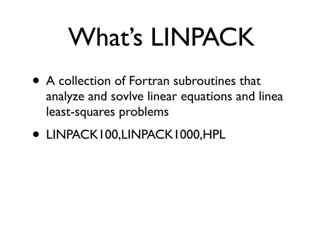 High performance LINPACK | PDF
