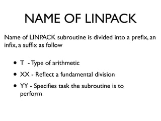 High performance LINPACK | PPT