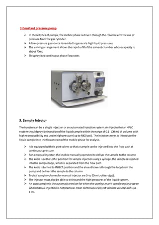 High performance liquid chromatography | PDF