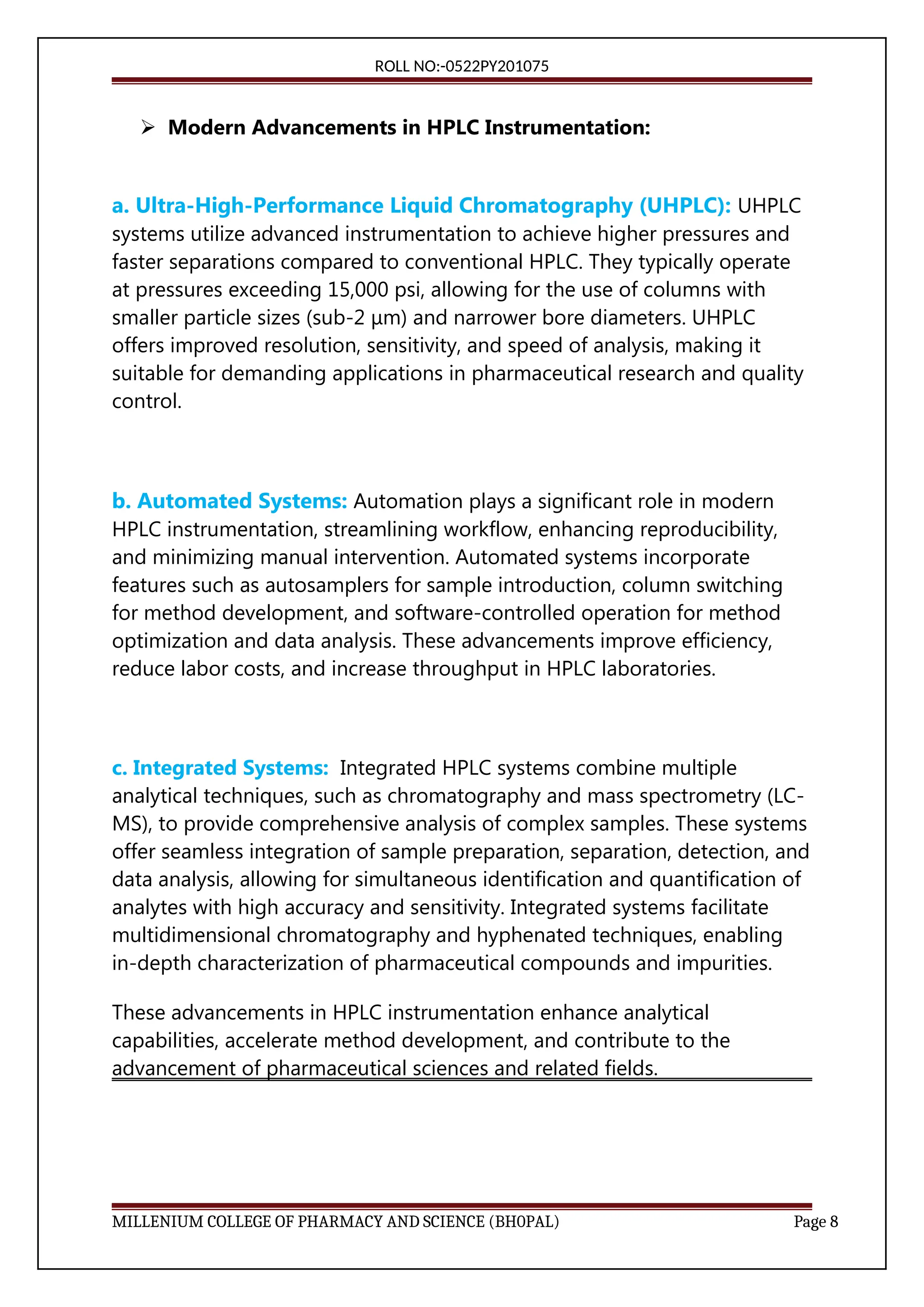 High performance liquid chromatography.docx | Pharmaceutical Industry ...