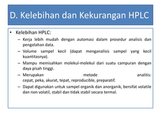 High performance liquid chromatography (hplc) | PPTX