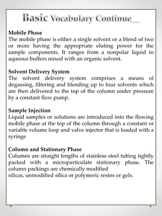 High performance liquid chromatography (hplc) by Muhammad Shakaib | PDF