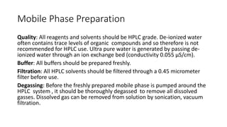 High performance liquid chromatography (hplc) final | PPTX