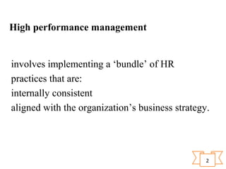 High performance management | PPT