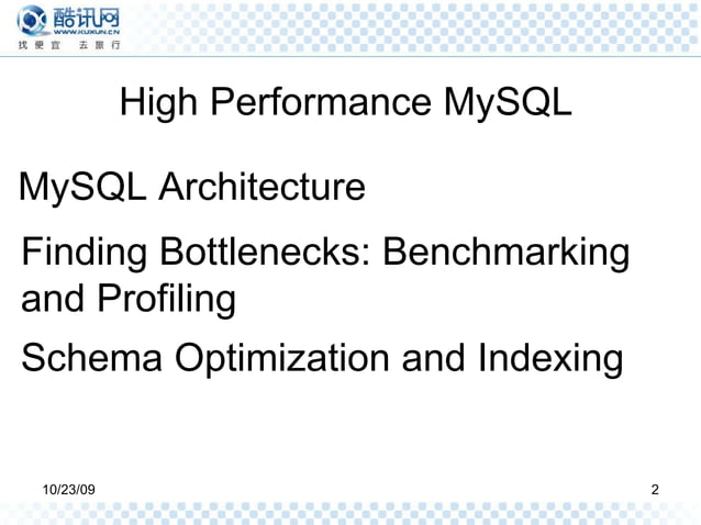 High Performance Mysql | PPT