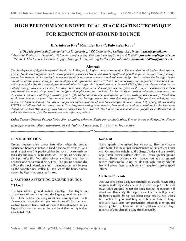 High performance novel dual stack gating technique for reduction of ...