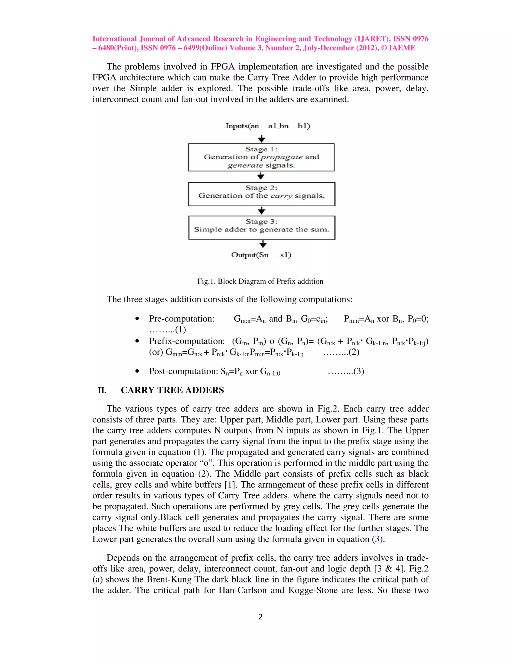 High performance parallel prefix adders with fast carry chain logic | PDF
