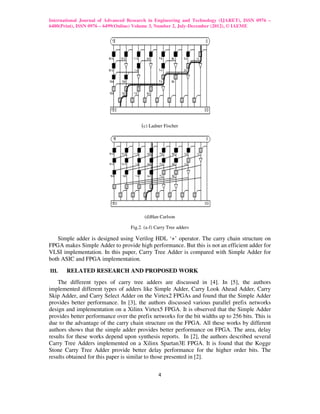 High performance parallel prefix adders with fast carry chain logic | PDF