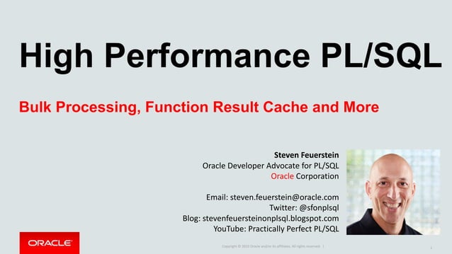 High Performance PL/SQL | PPT