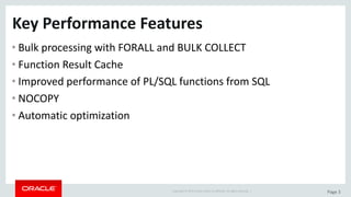 High Performance PL/SQL | PPT