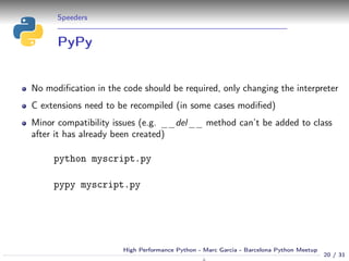 High Performance Python - Marc Garcia | PDF