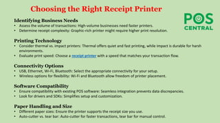 High Performance Receipt Printer To Mastering POS Operations | PPT