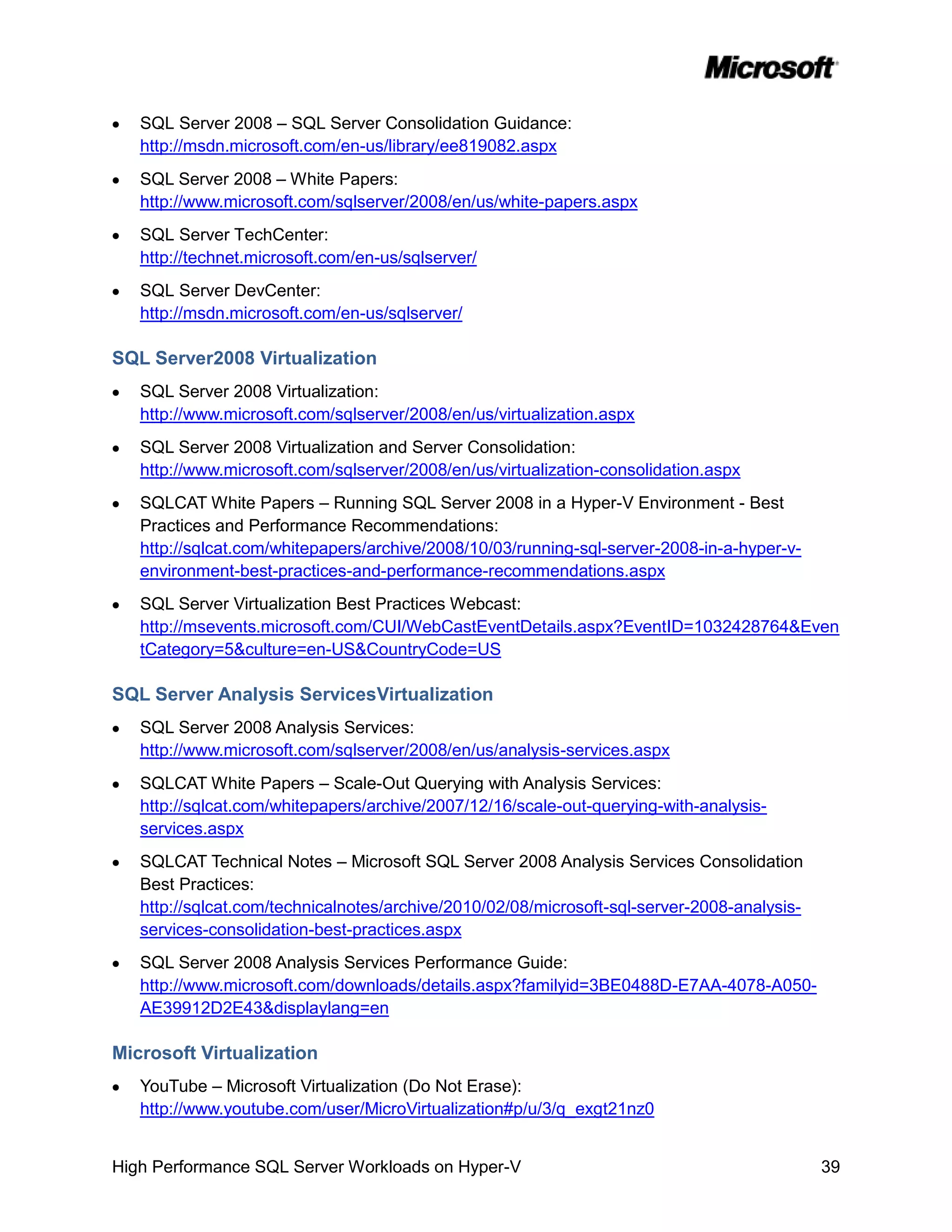 High performance sql server workloads on hyper v | DOCX
