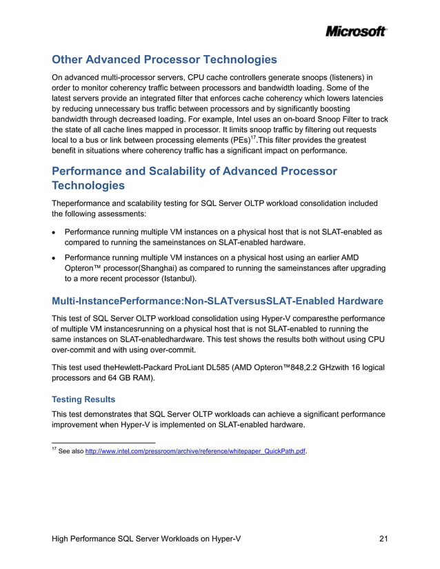 High performance sql server workloads on hyper v | DOCX