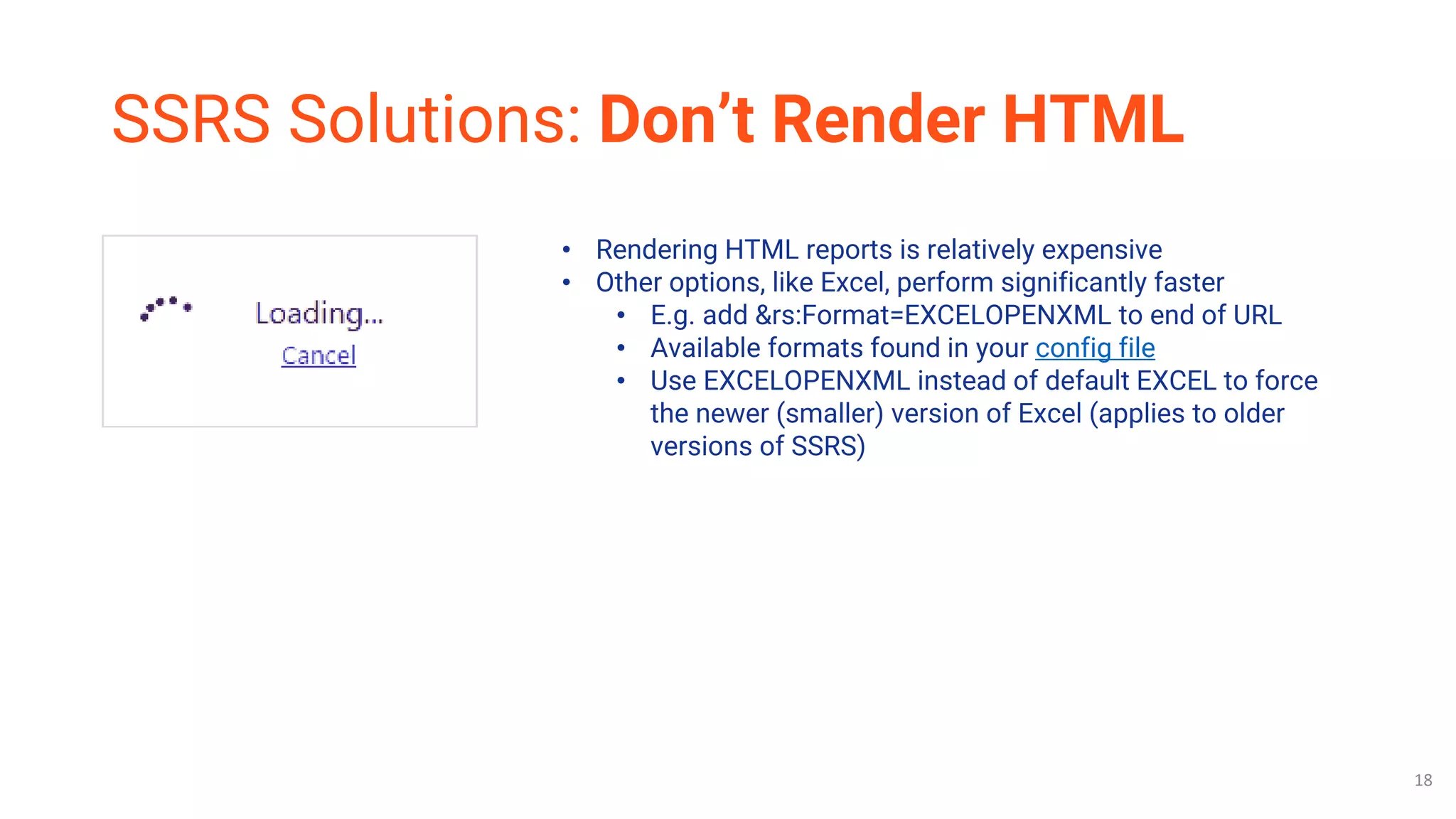 High Performance SSRS | PPTX