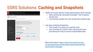 High Performance SSRS | PPTX | Databases | Computer Software and Applications