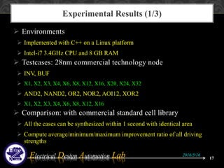 High performance standard cell layout synthesis for advanced nanometer ...