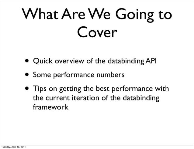 High Performance Tabular Databinding | PPT