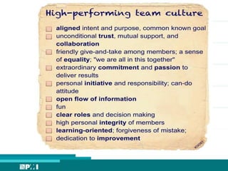 Enabling High performance teams through Agile and Lean | PPTX