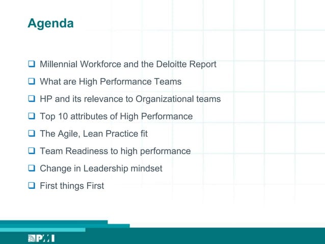 Enabling High performance teams through Agile and Lean Practice | PPT