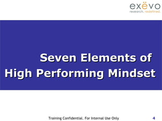 High performing mindset | PPT